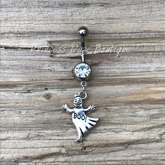 Jewelry | Silver Ghost Belly Button Ring | Poshmark